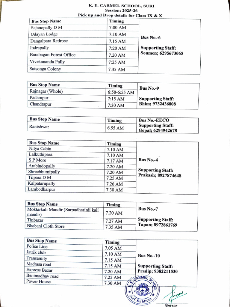 Bus Route 12.5.25-16.5.25 | PDF