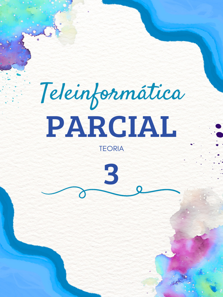 Documento A4 Portada Carátula de Proyecto de Arte y Creatividad Acuarelas Orgánico Azul y ...