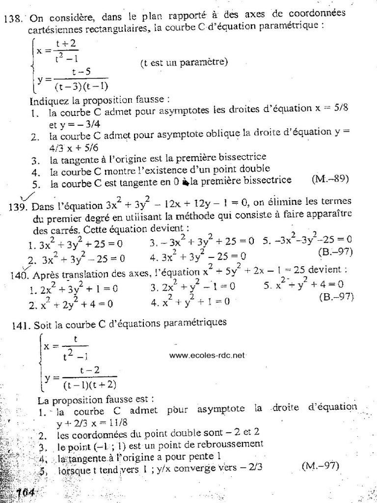 Math Exercices p164 | PDF