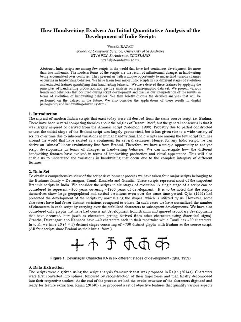 How Handwriting Evolves An Initial Quant | PDF | Principal Component Analysis | Palaeography