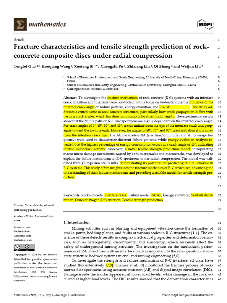 Mathematics 3266045 Peer Review v2 | PDF | Fracture | Strength Of Materials