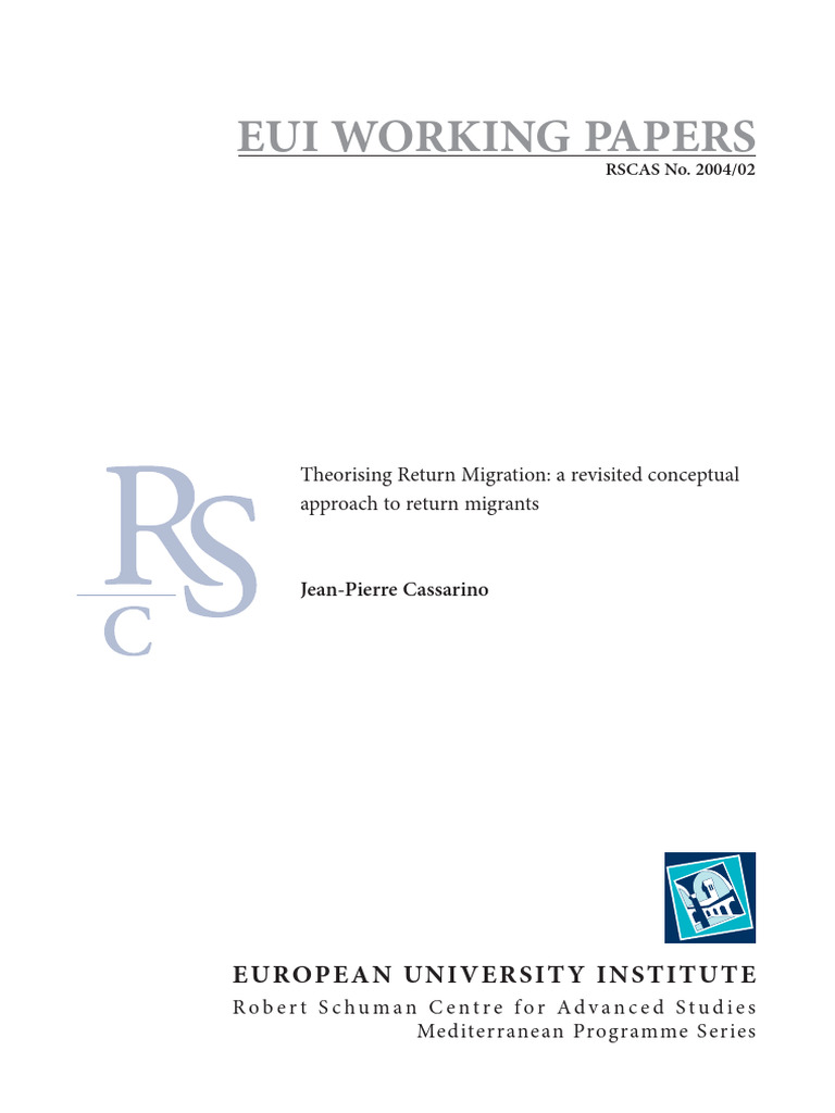 Eui Working Papers: European University Institute | PDF | Human ...