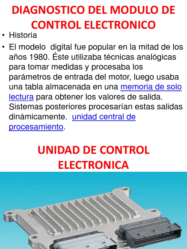 Diagnostico Del Modulo de Control Electronico