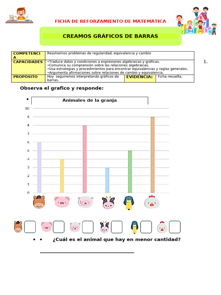 1° - S4 - Ref Matemática - Creamos Gráficos de Barras | PDF