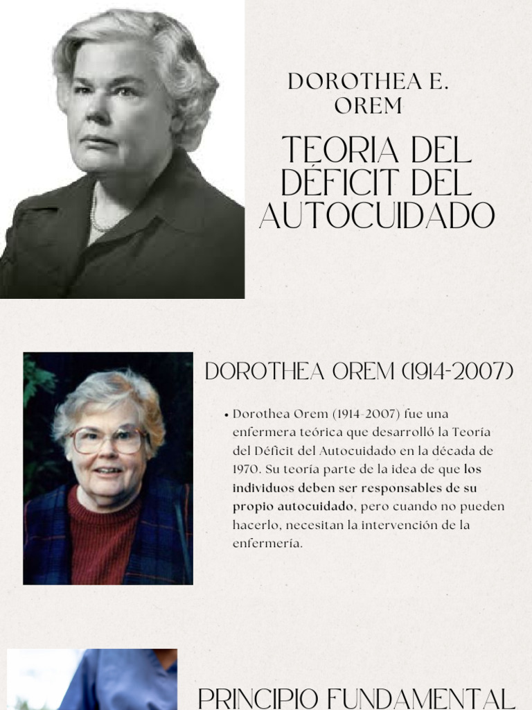 Dorothea Orem | PDF | Enfermería | Adultos
