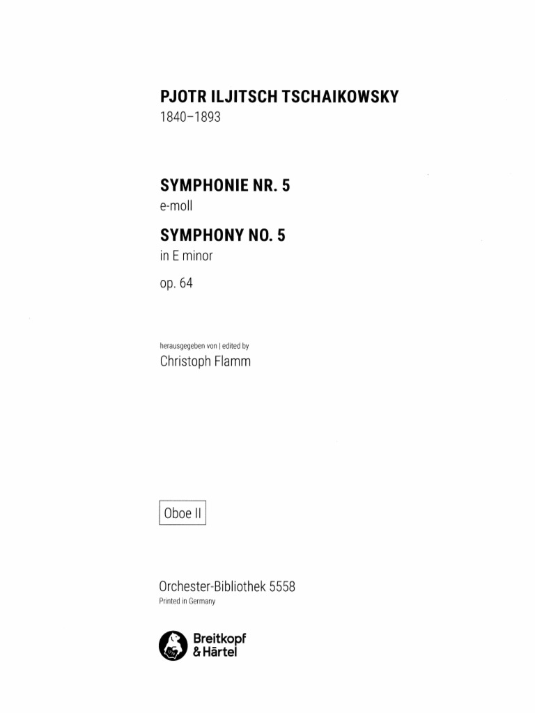 05 Tchaikovsky - Sym5.oboe2 | PDF