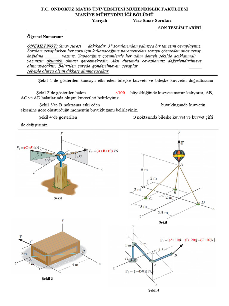 2022-2023 Statik Vize Soruları | PDF