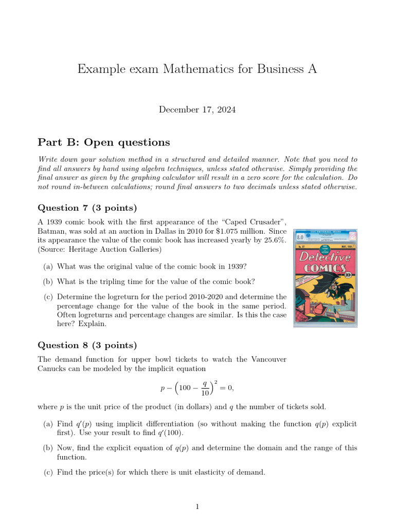 Math A Example Exam 2025 Part B | PDF | Function (Mathematics ...