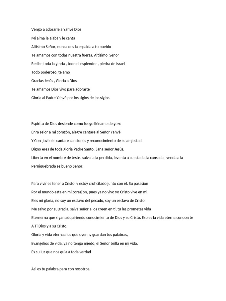 Adoración y Fe en Yahvé Dios | PDF