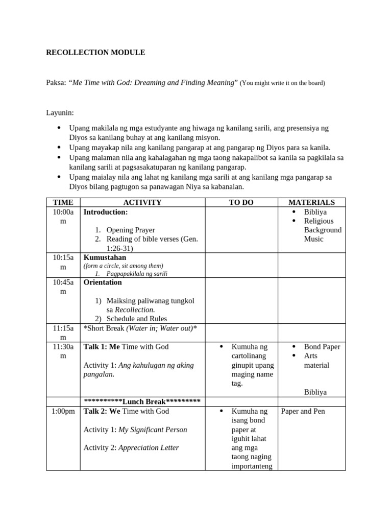 Recollection Module | PDF