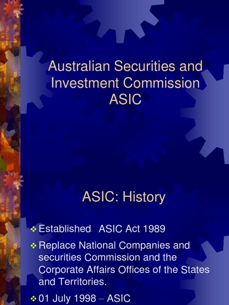 Australian Securities and Investment Commission Asic | PDF