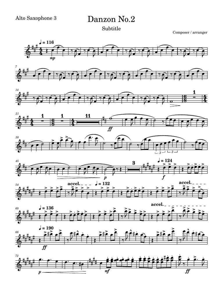 Danzon No.2-Alto Saxophone 3 | PDF