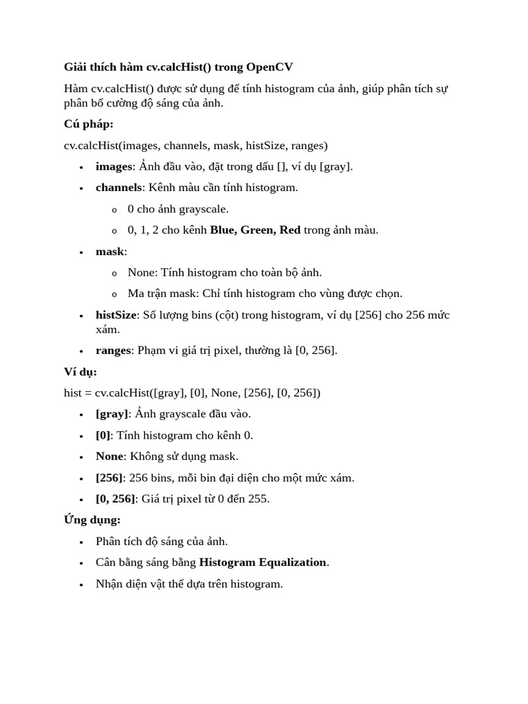 Histogram Opencv | PDF