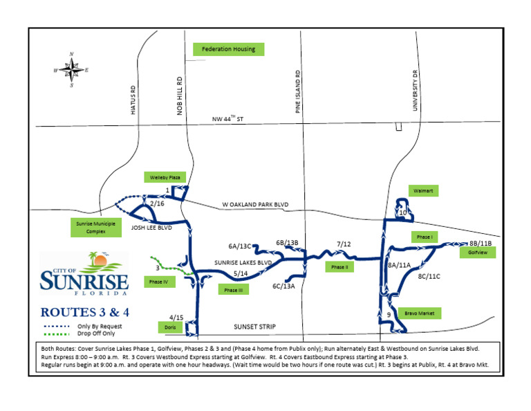 Sunrise Transit Routes Overview | PDF | Bus Transport