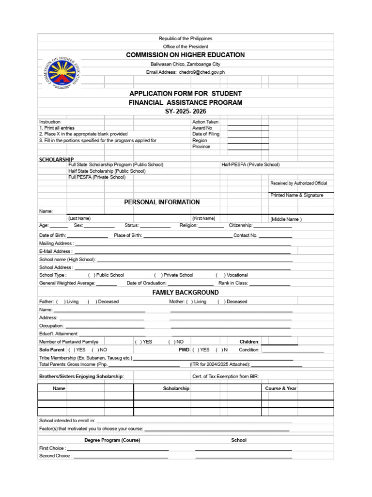 CMSP RIX Scholarship Form | PDF