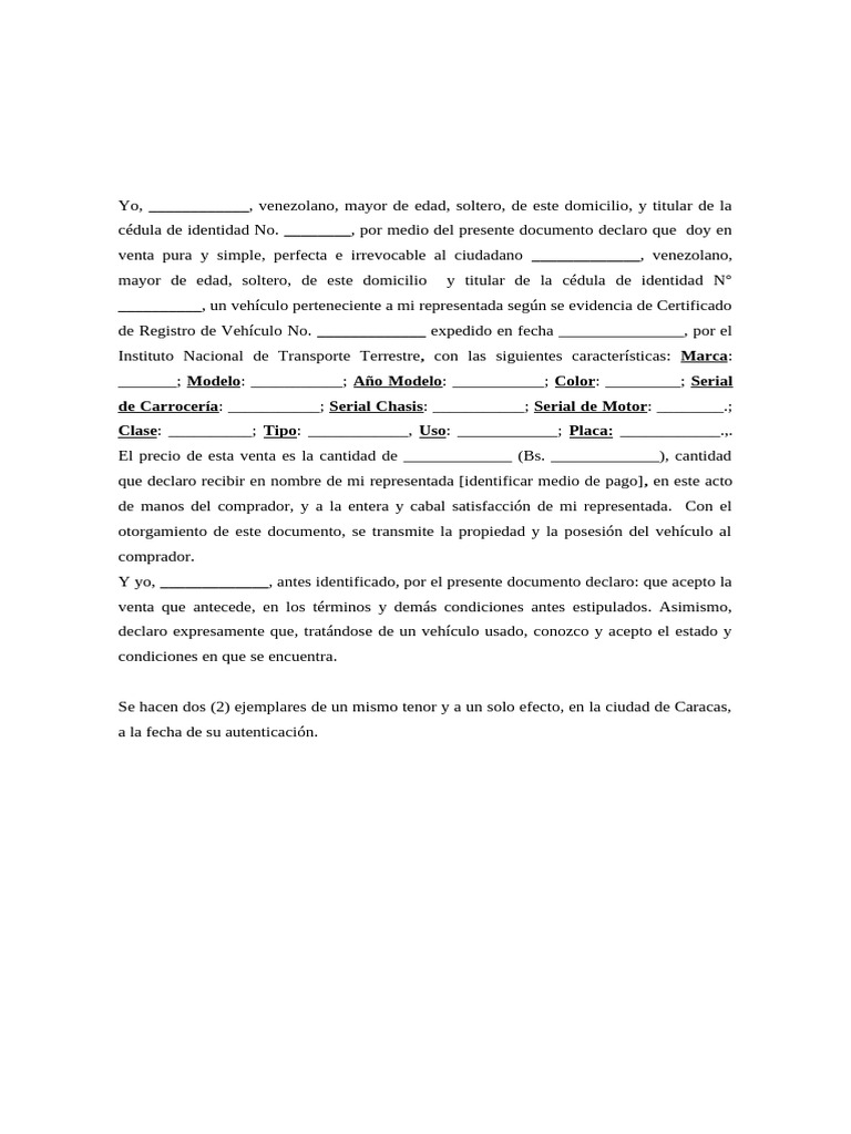 Modelo Venta de Vehiculo | PDF