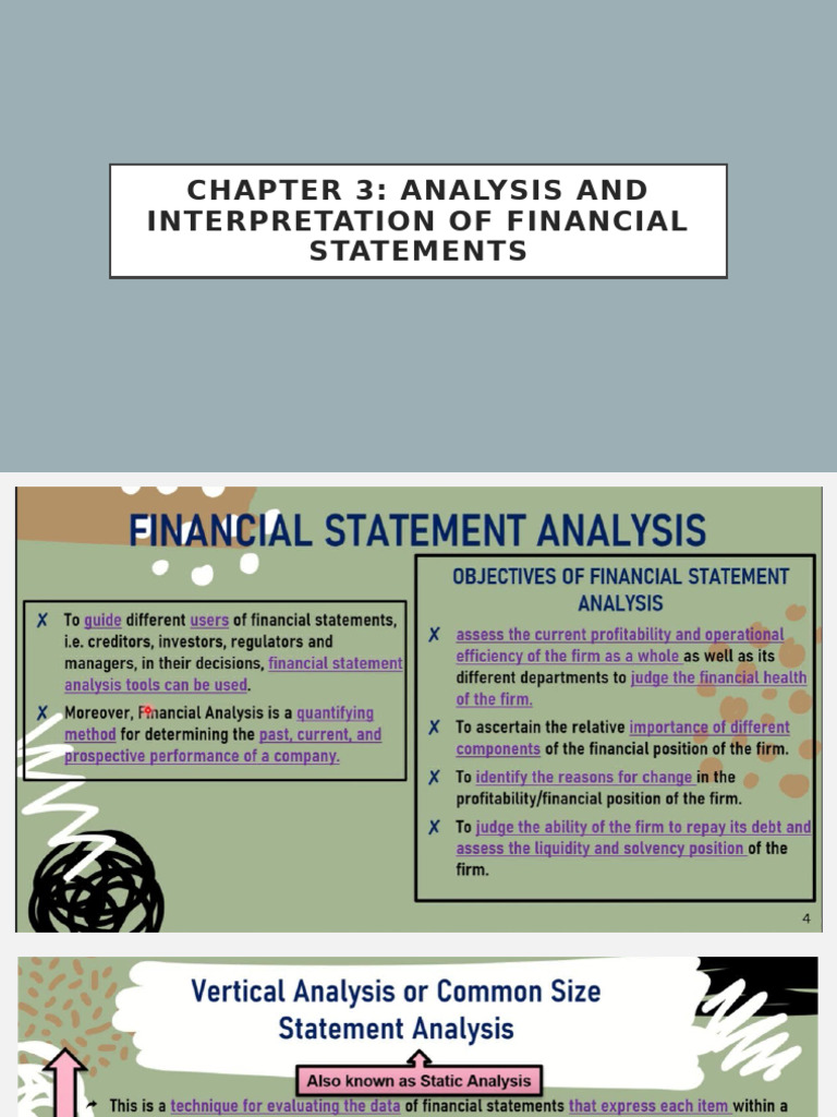 Chapter 3 Analysis and Interpretation of Financial Statements | PDF