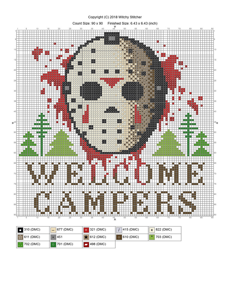 JASON - Welcome Campers - Witchy Stitcher Pattern | PDF