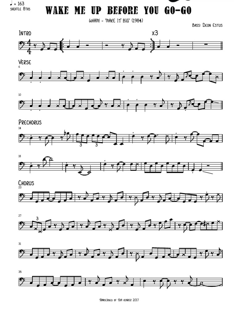 Wham Wake Me Up Before You Go Go 3 | PDF