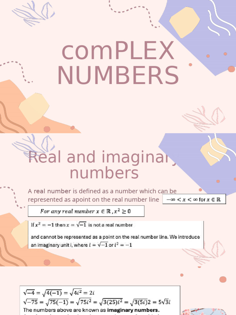Complex Numbers | PDF