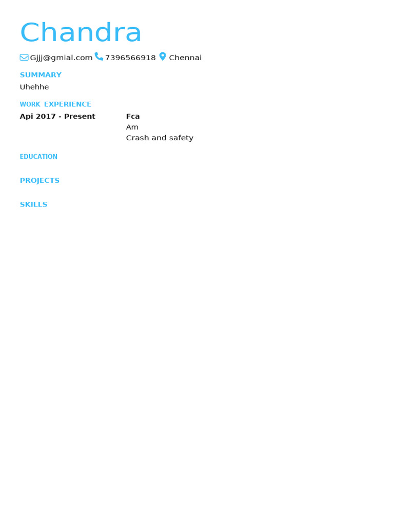 Chandra - Resume | PDF