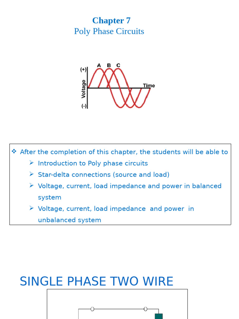 Chapter7 THREE PHASE AC or Poly Phase Circuits | PDF | Alternating Current | Electrical Engineering