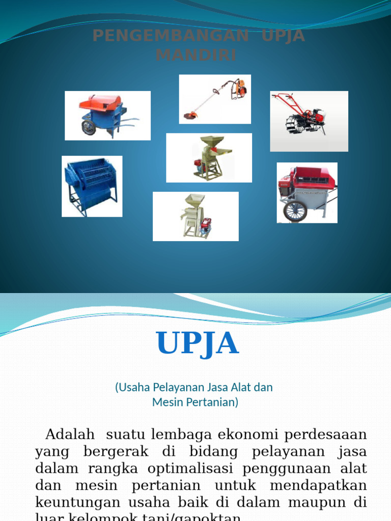 Pengembangan UPJA Mandiri Pertanian | PDF