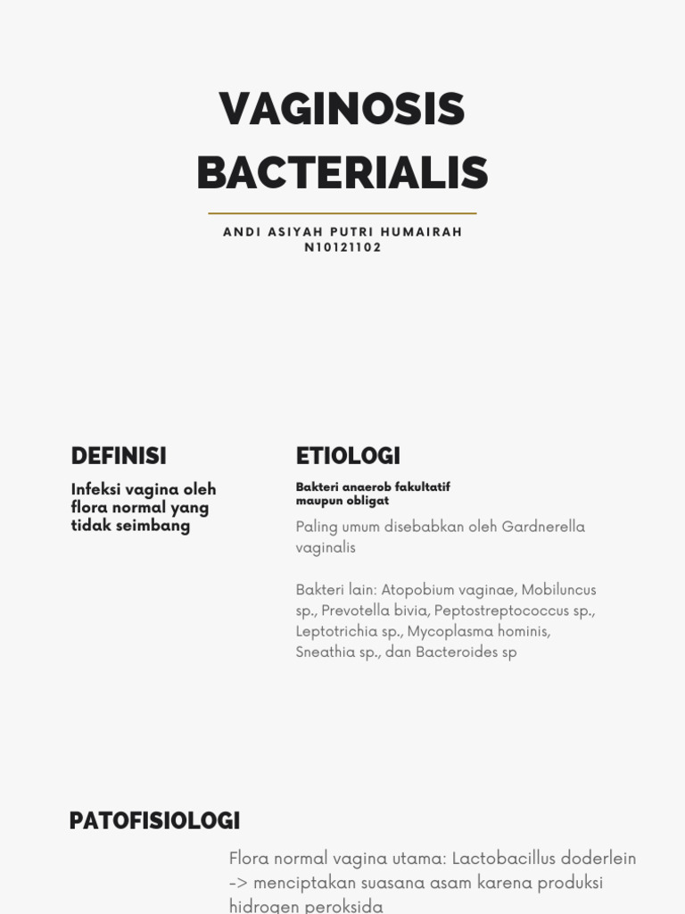 Vaginosis Bacterialis | PDF