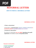 Medical Referral Letter Guide | PDF | Physician | Primary Care Physician