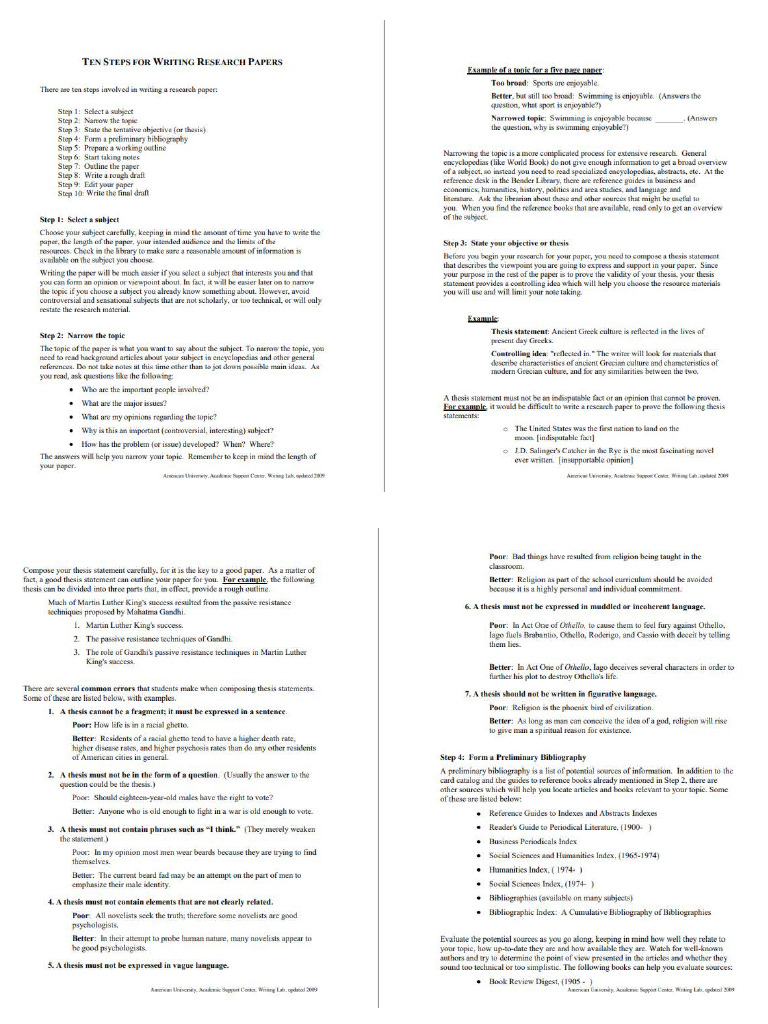 Research Paper Step by Step | PDF