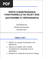 Évaluation de l'autonomie ADL de Katz | PDF | Autonomie
