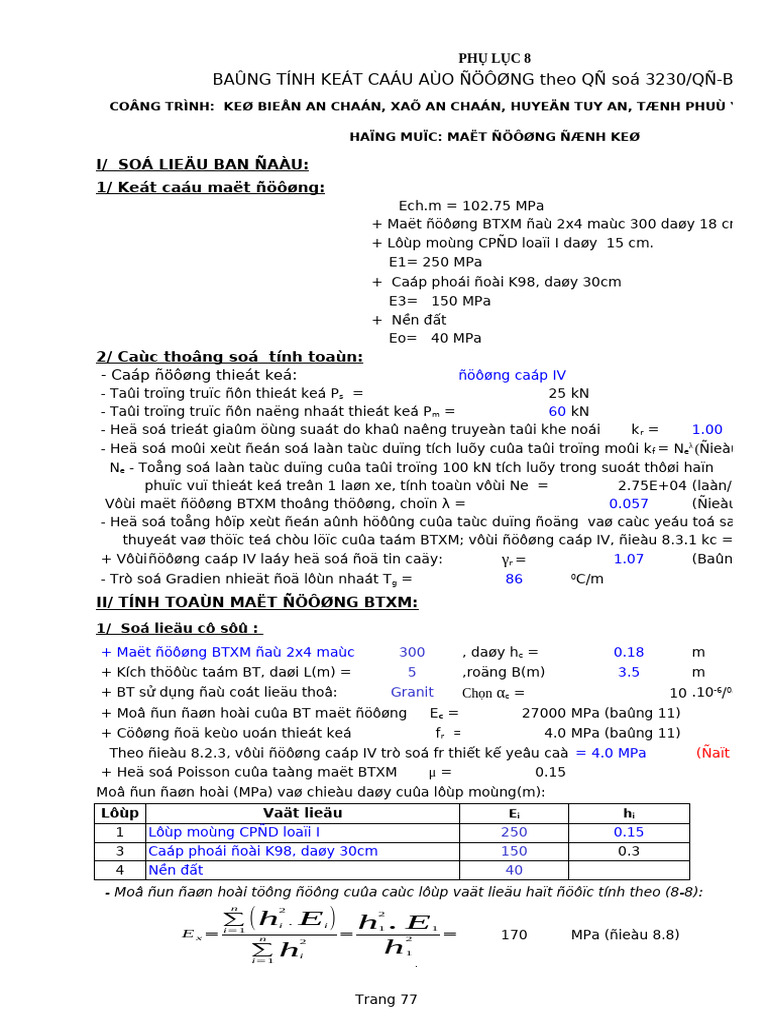 Mat Duong BTXM 2 Lop Mong - Chuan | PDF