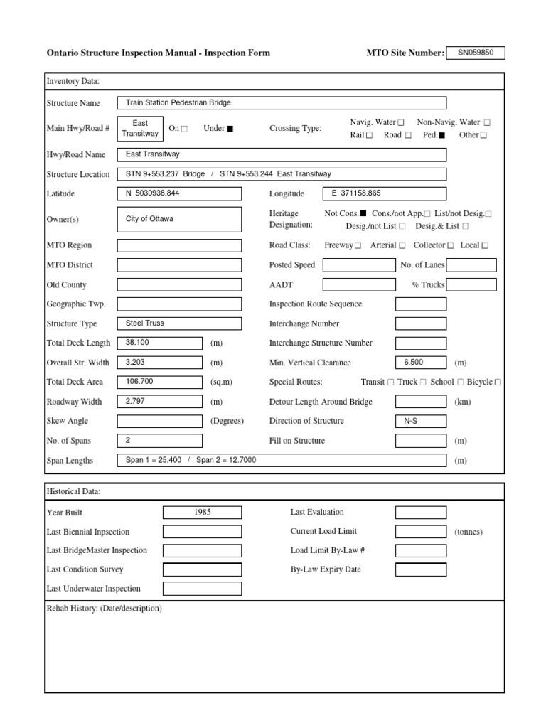 Pedestrian Bridge OSIM Forms | PDF | Bridge | Civil Engineering