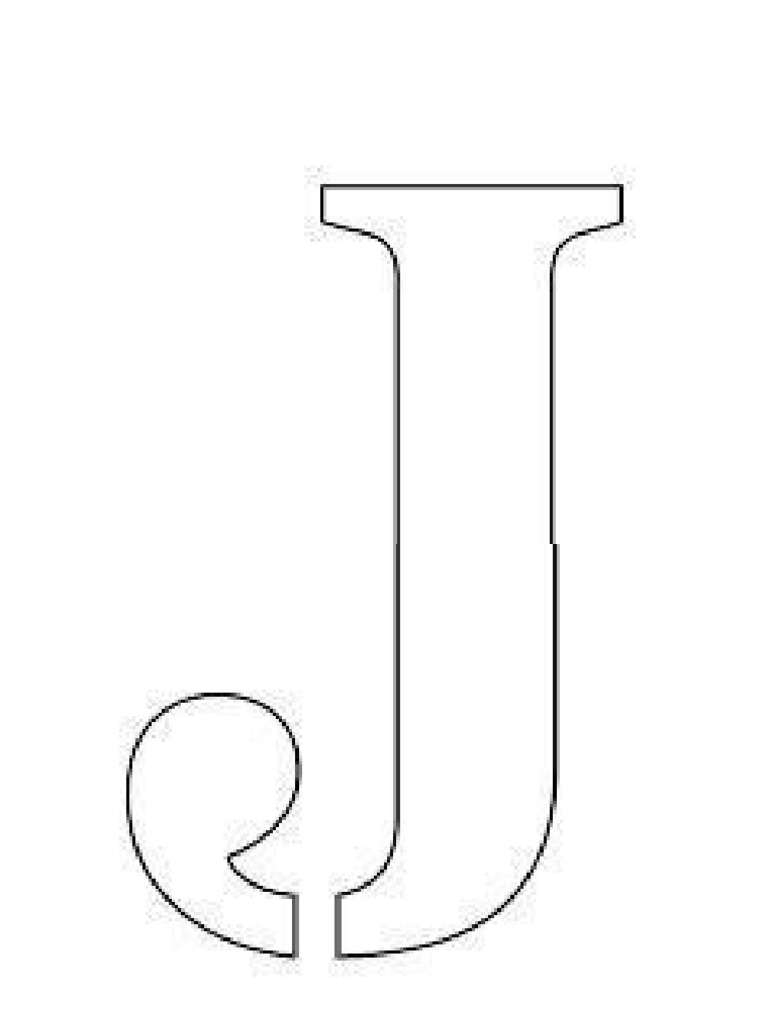Letra Jota de Contorno | PDF