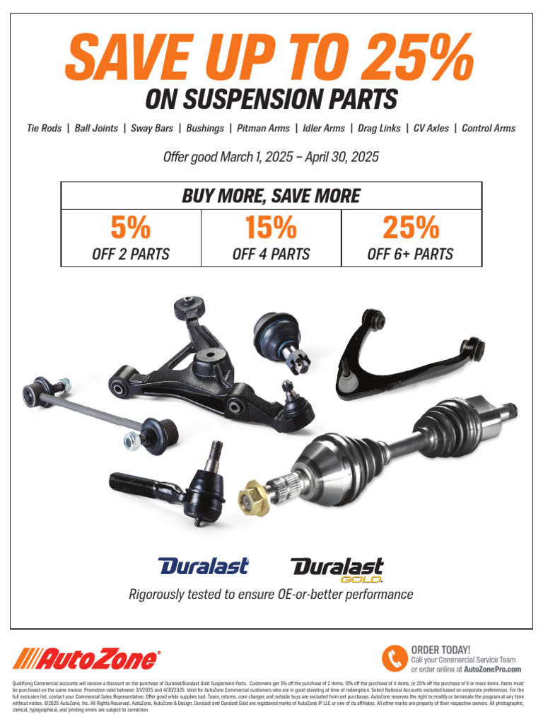 FY25 Duralast Suspension Promo Flyer | PDF