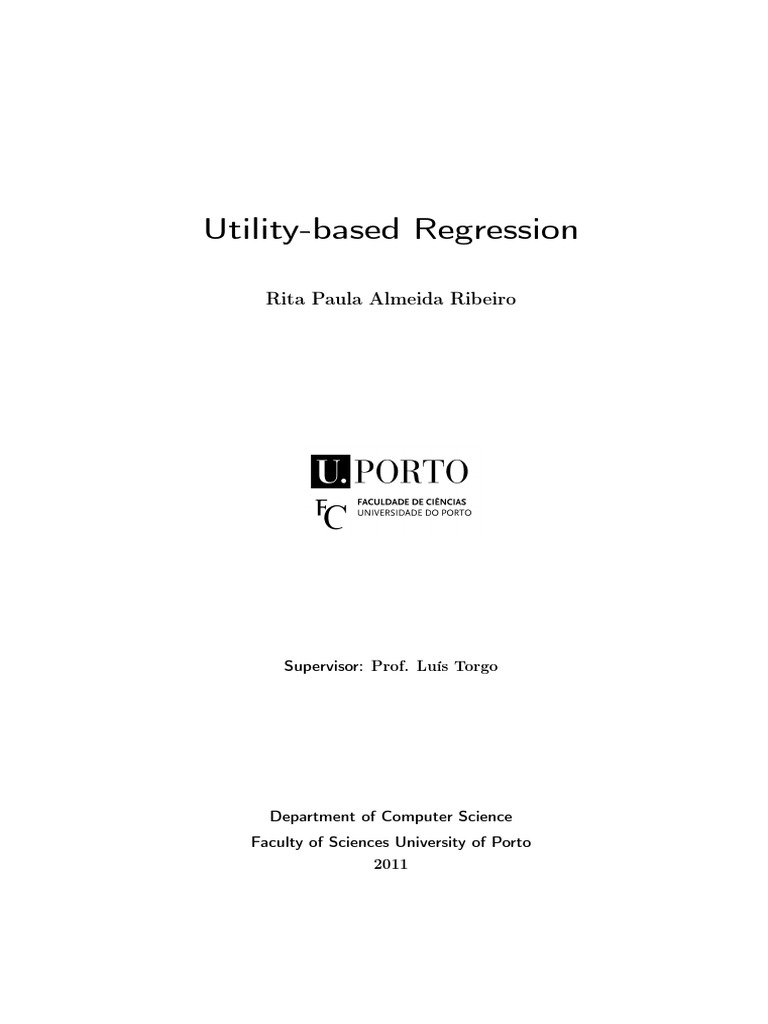 RP Ribeiro PHD 11 | PDF | Receiver Operating Characteristic | Regression Analysis