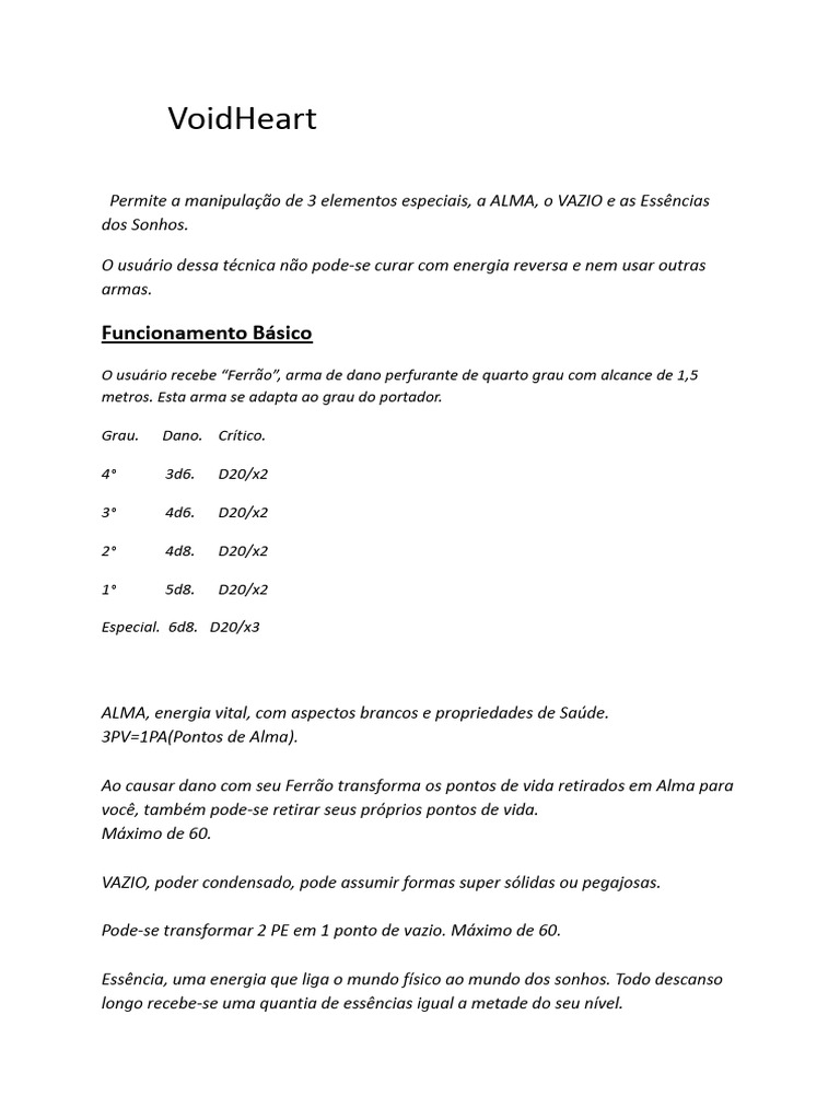 Técnica VoidHeart | PDF
