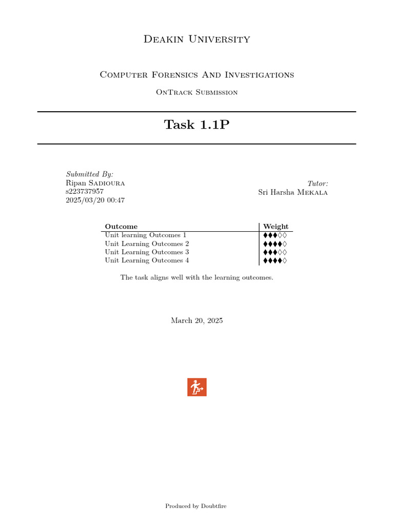 Task 1.1P: Deakin University | PDF