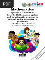 Week 1-2:: Mathematical System (Undefined Terms, Defined Terms, Axioms ...