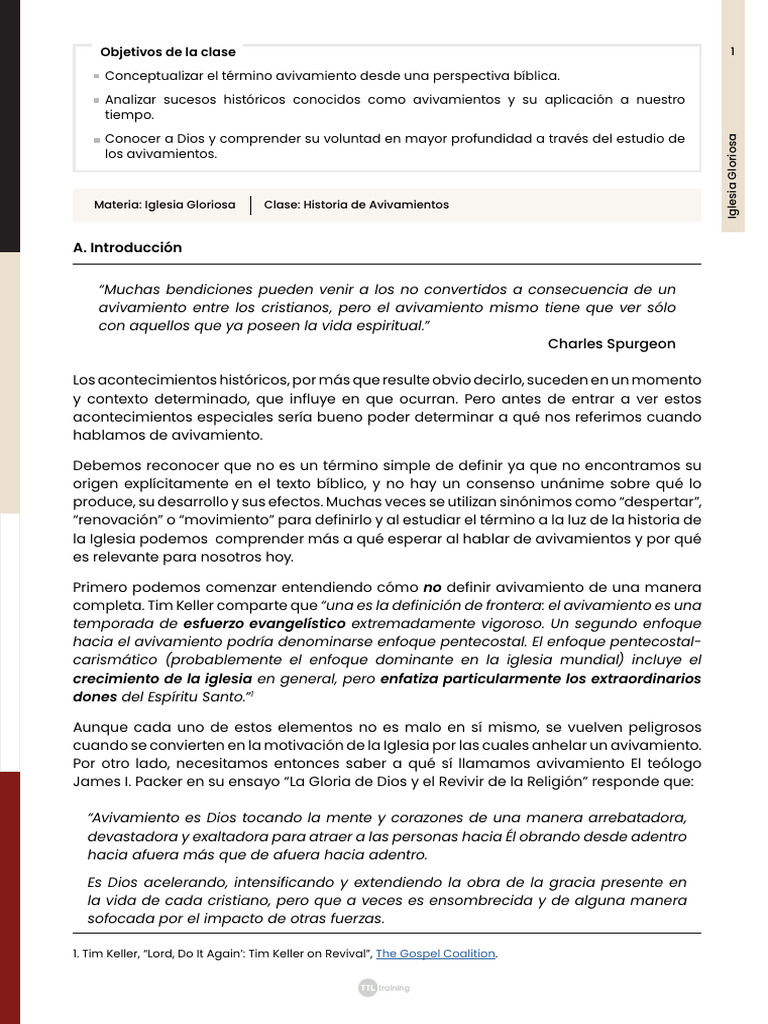 Historia y Significado del Avivamiento | PDF | Teología | Religiones ...