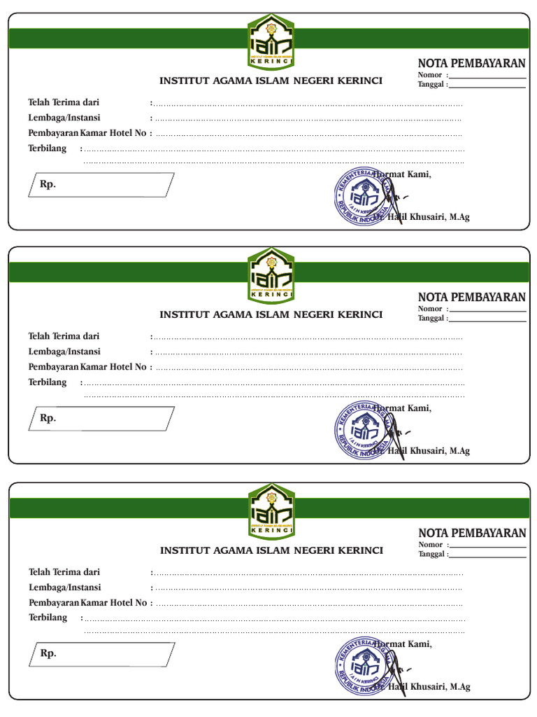 Nota Pembayaran | PDF