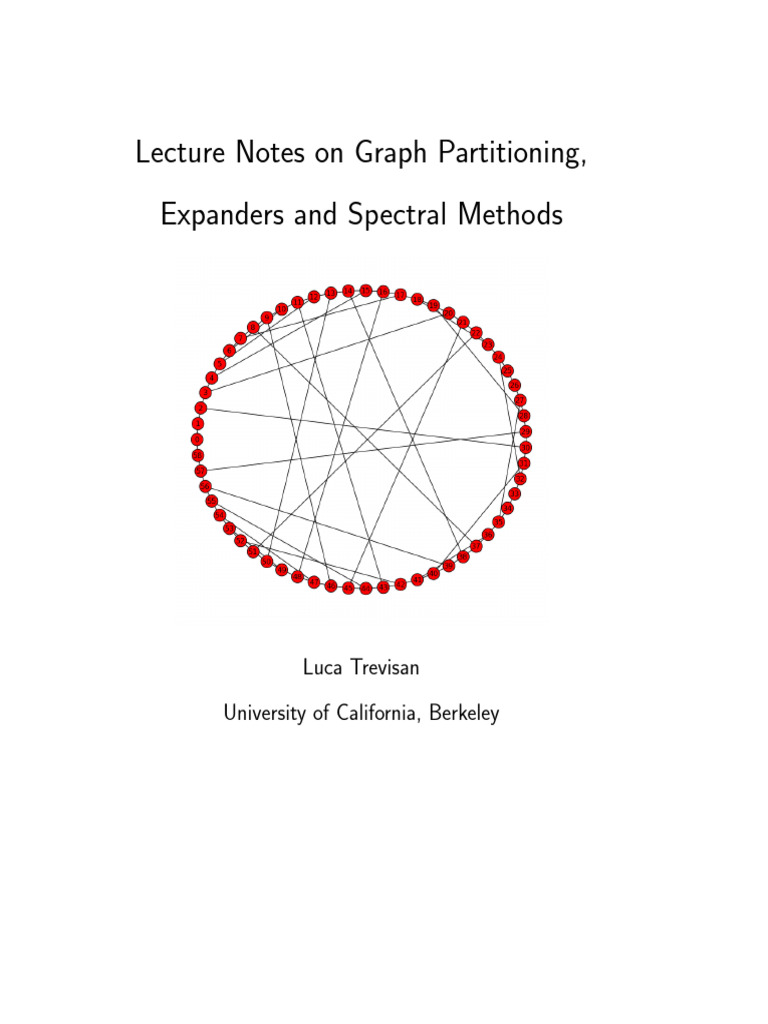 Graph Partitioning and Spectral Methods | PDF | Eigenvalues And ...