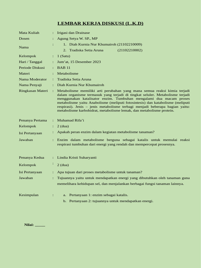 LKD KETIK_BAB 11 Irigasi Dan Drainase | PDF