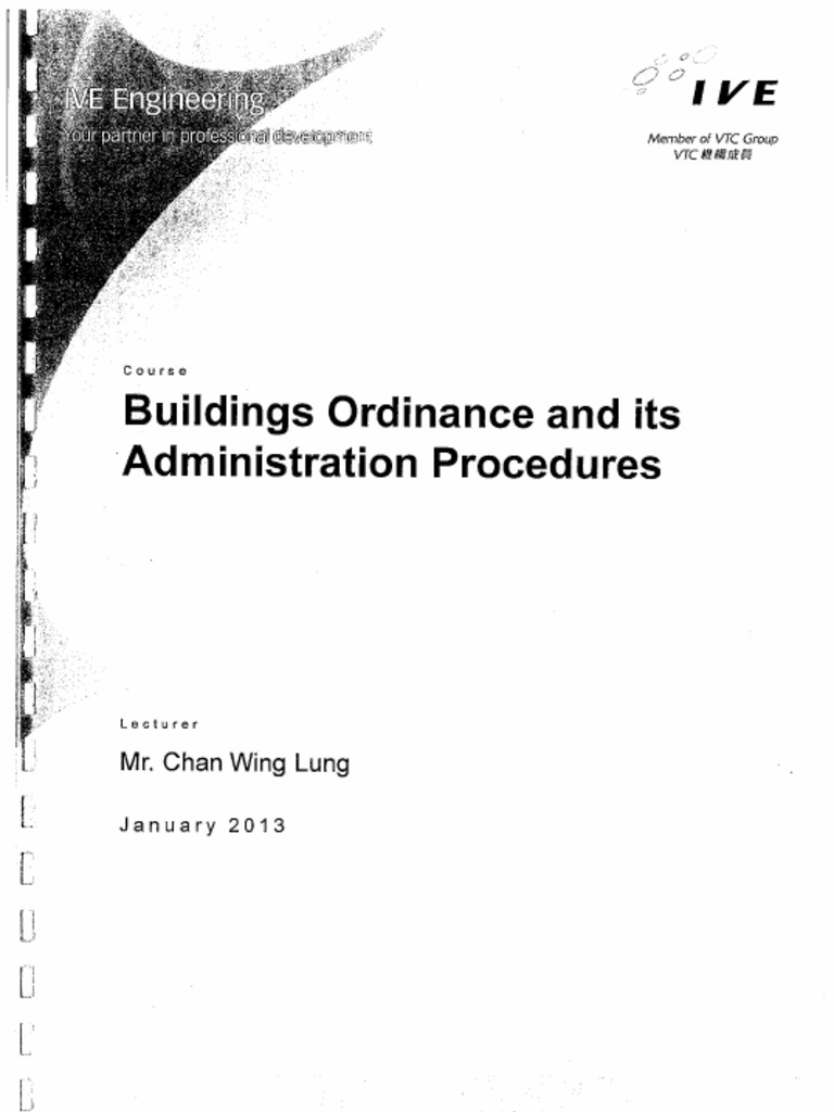 Building Ordinance and Its Administration Procedures | PDF
