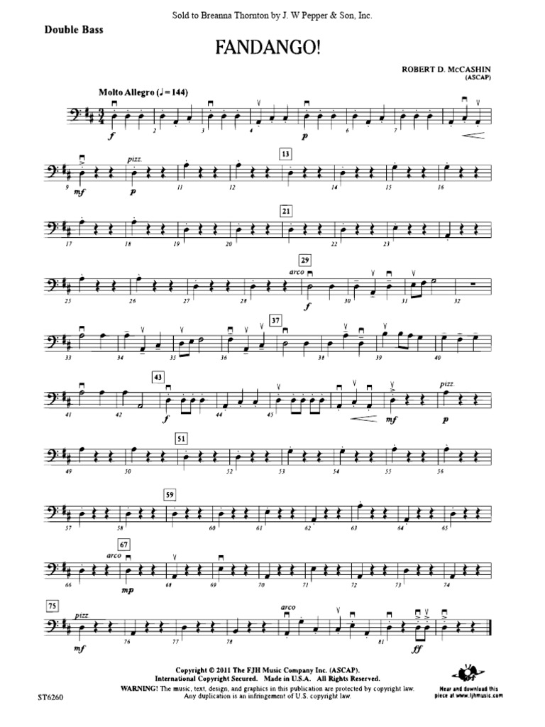 McCashin Fandango! Bass | PDF