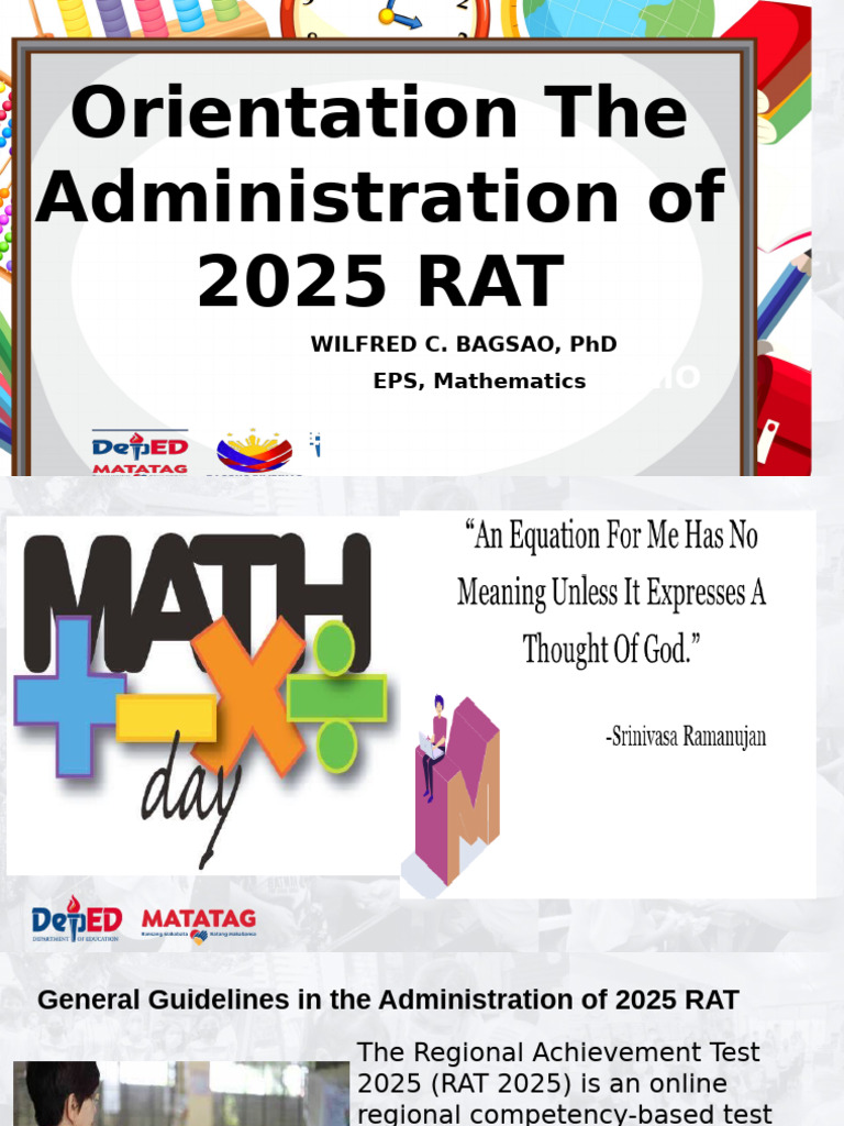 2025 Regional Achievement Test Guidelines | PDF | Learning | Cognition