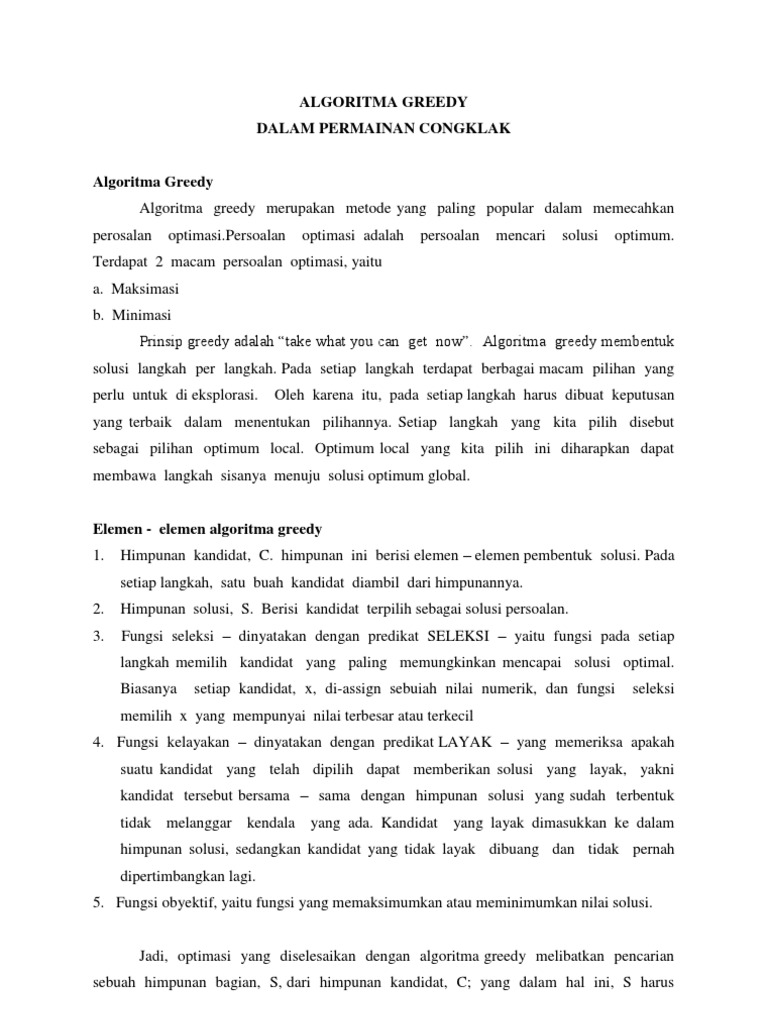Algoritma Greedy | PDF