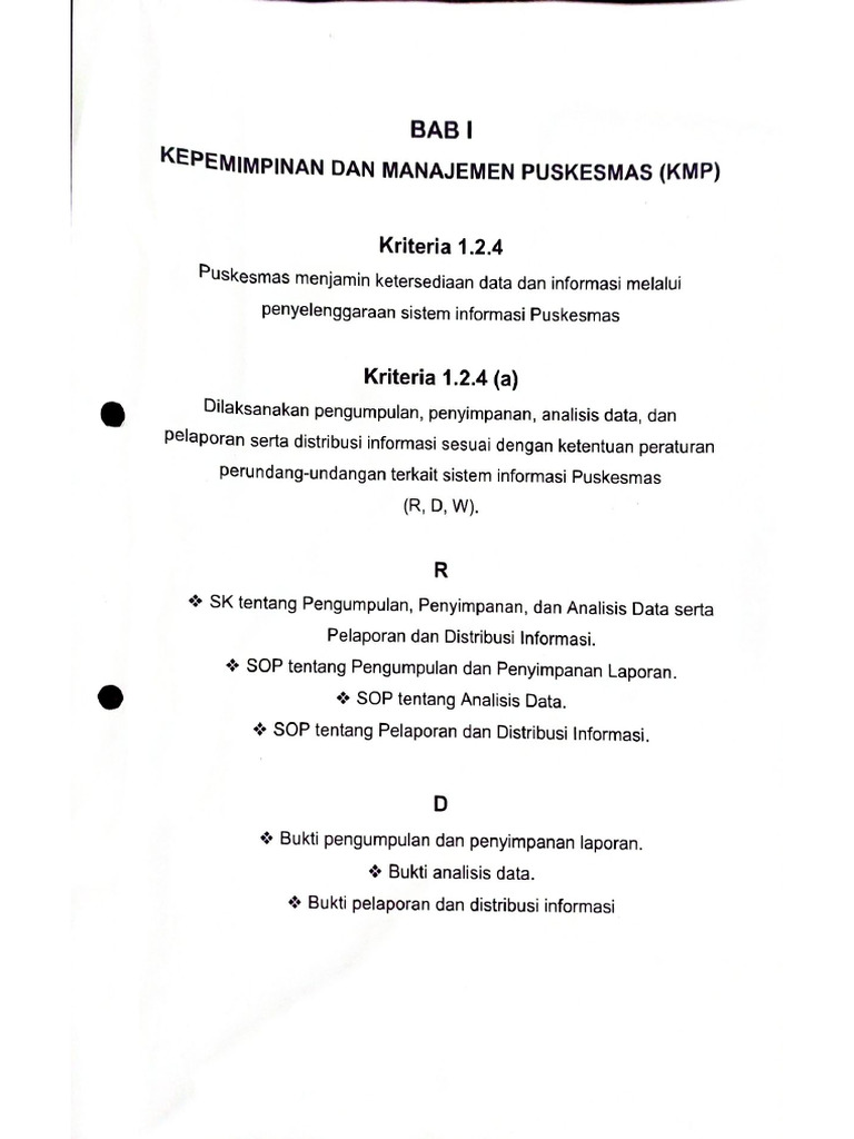 Bab I. Kriteria 124.ABC | PDF