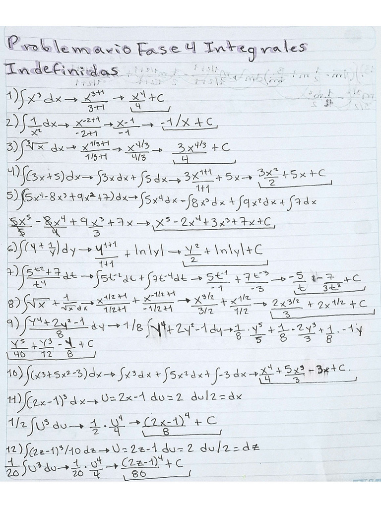 Problemario Fase 4 Cálculo | PDF