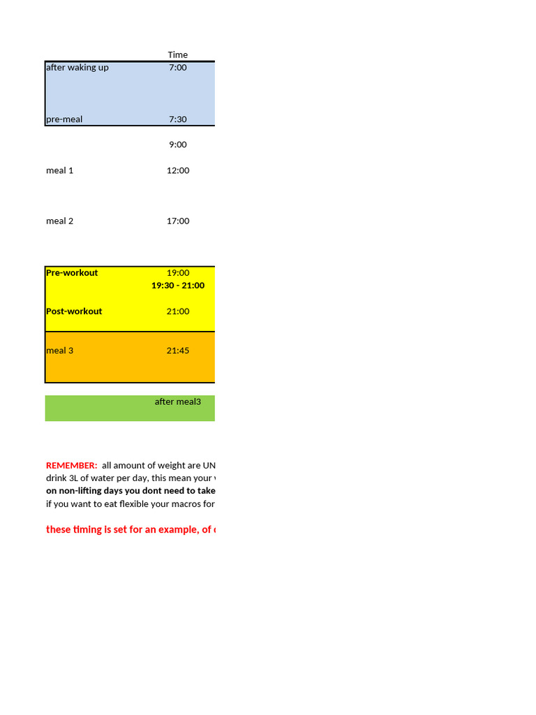 Jennifer Tran's SpaceX Meal Plan | PDF | Foods | Nutrition